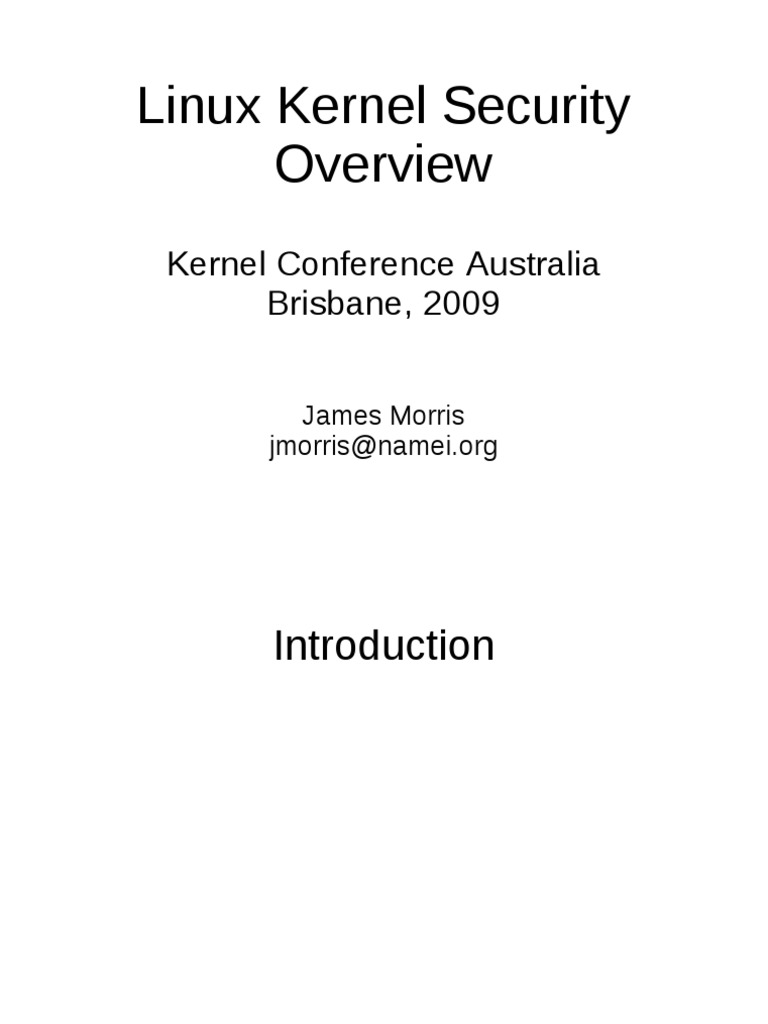 Linux Kernel Security Kca09 | PDF | Firewall (Computing) | Kernel ...