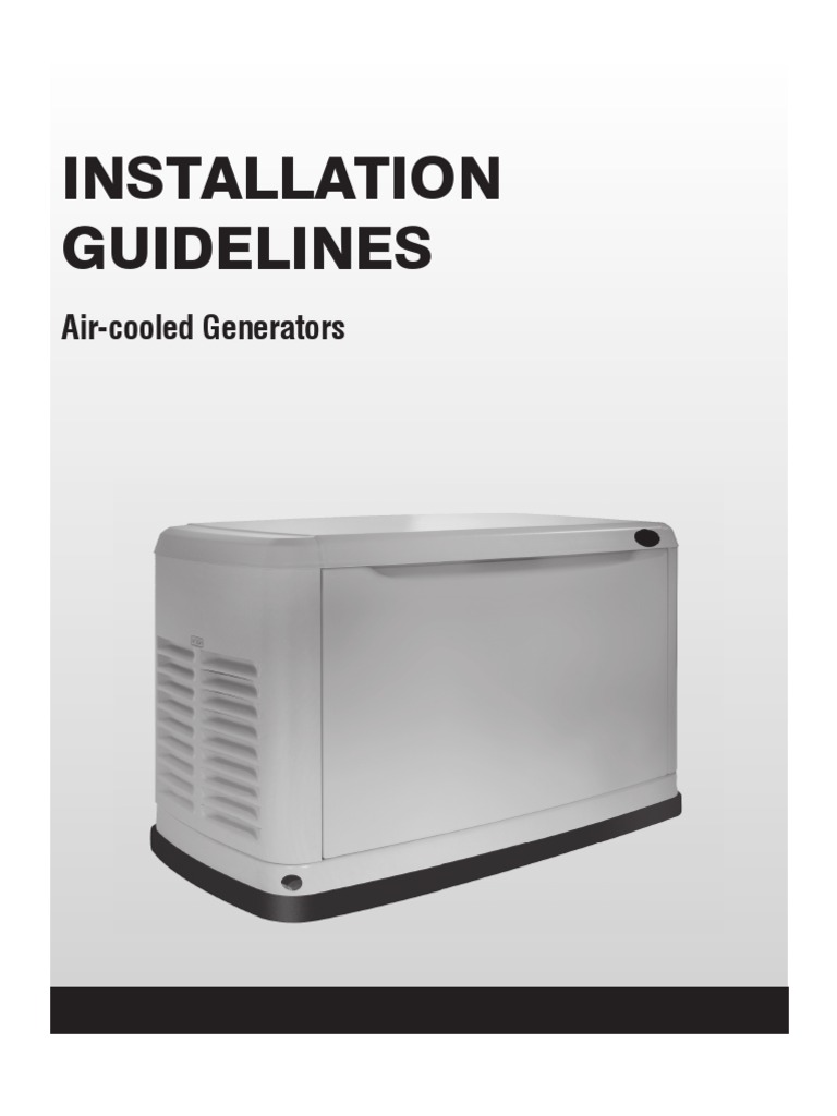 Installation Guidelines: Air-Cooled Generators | PDF | Switch | Machines