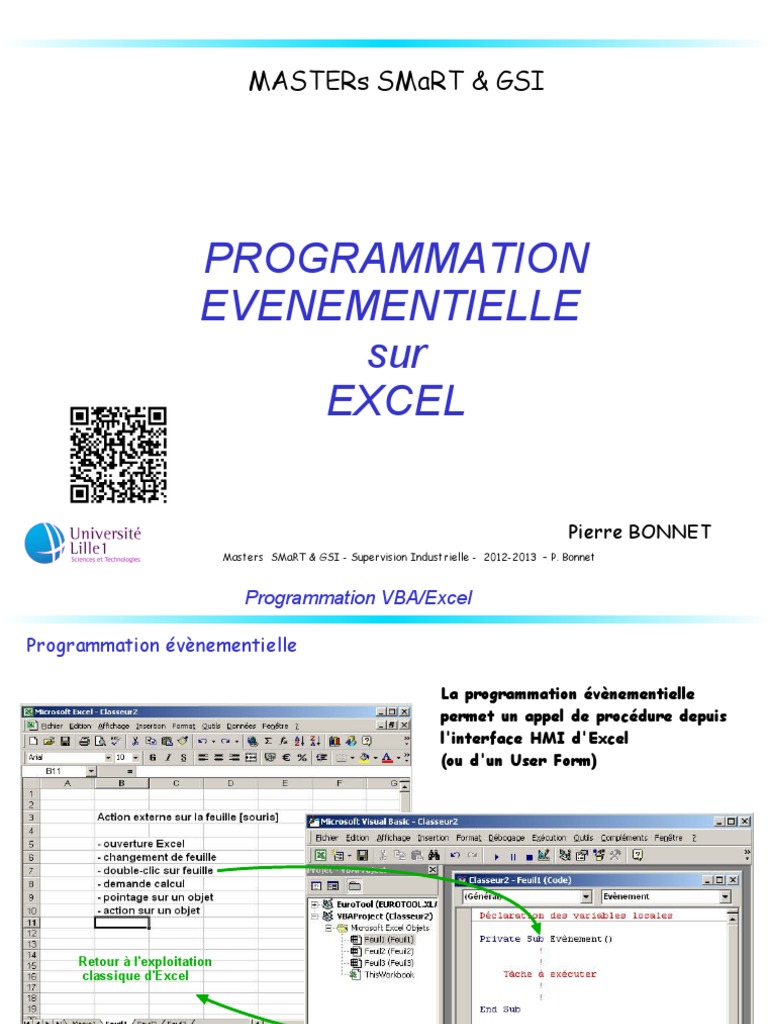 Programmation Événementielle sur Excel | PDF | Microsoft Excel | Visual ...
