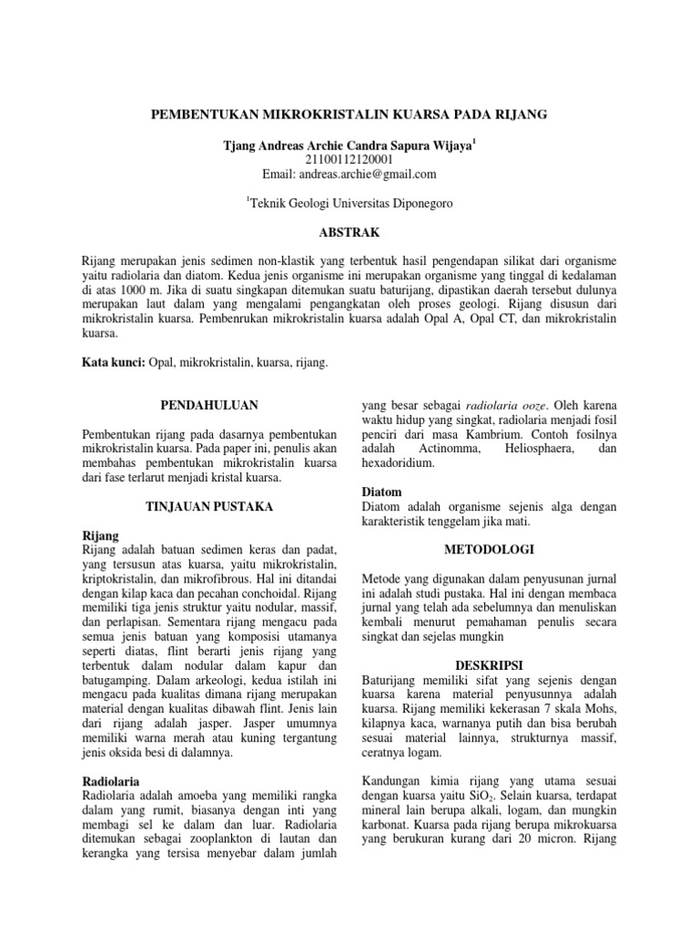 Rijang Dan Pembentukannya | PDF