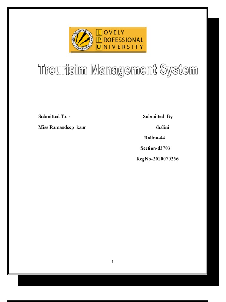 Tourism Management System | PDF | Tourism | Coast