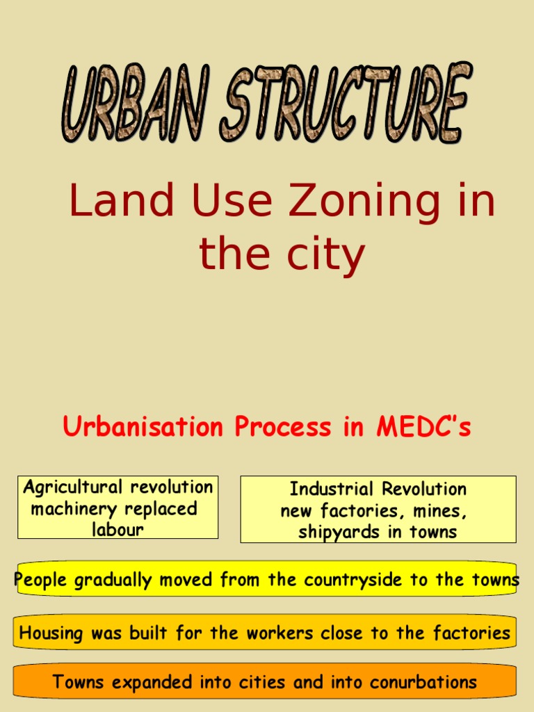 Urban Structure - Zonal Characteristics | Urbanization | Urban Sprawl