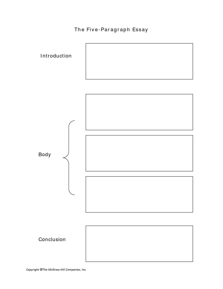 5 Paragraph Essay Graphic Organizer | PDF
