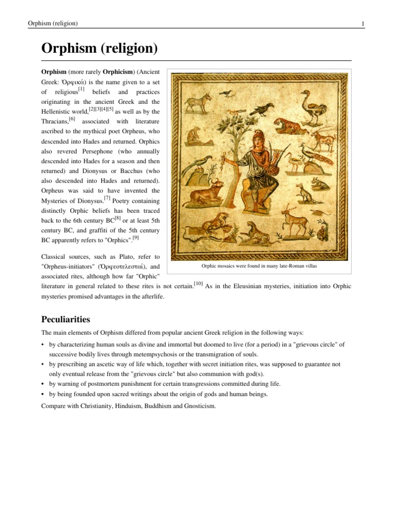 Orphism (Religion) | Twelve Olympians | Cultural Anthropology