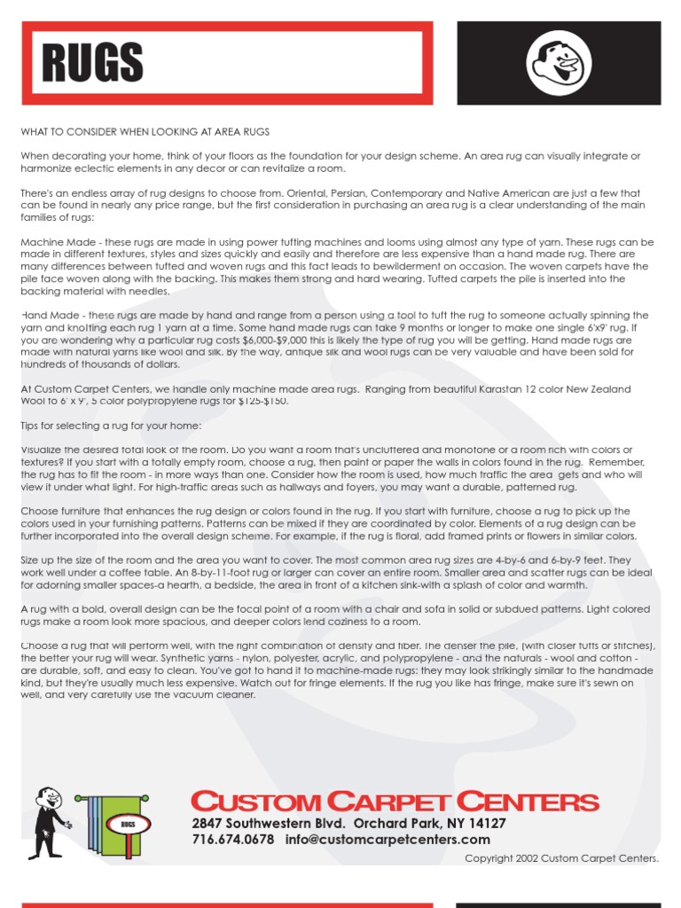Rugs PDF | PDF | Carpet | Clothing Industry