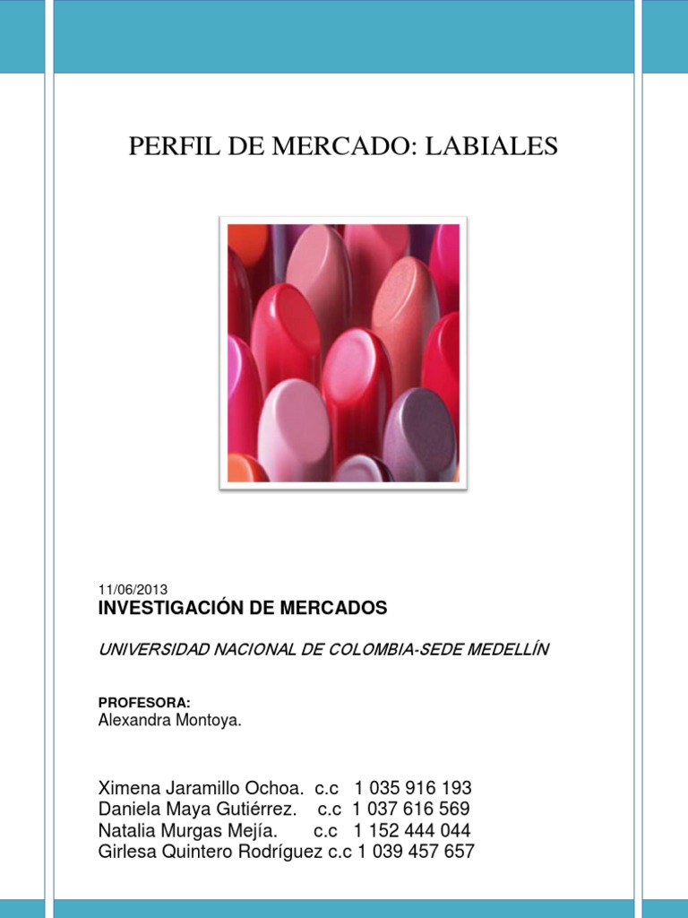 Perfil de Mercado Labiales | PDF | Colombia | America latina