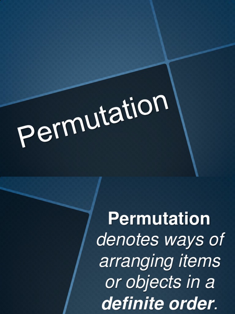 Permutation | Permutation | Algebra