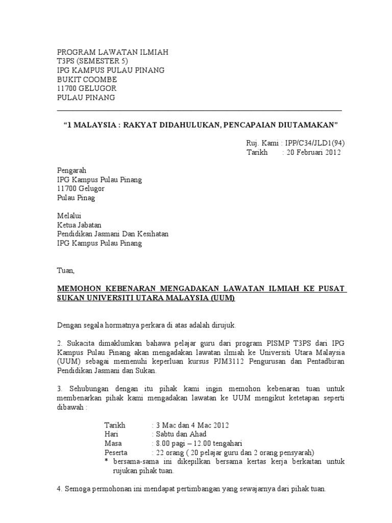 Surat Keluar T3PS IPG KPP Kebenaran Kertas Kerja | PDF