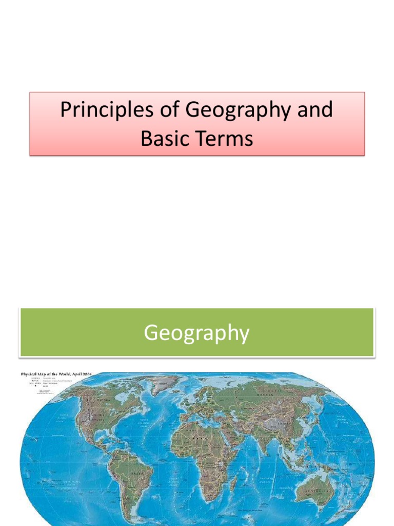 2 Principles of Geography and Basic Terms | PDF | Longitude | Earth