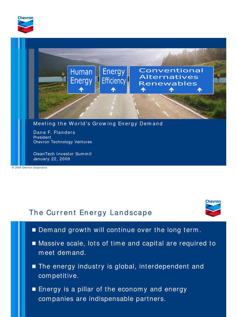 Chevron Presentation | PDF | Chevron Corporation | Clean Technology