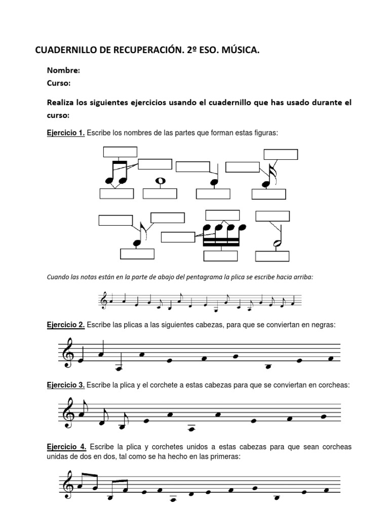 Cuadernillo 2 Esomusica | PDF | Composiciones Musicales | Teoría musical