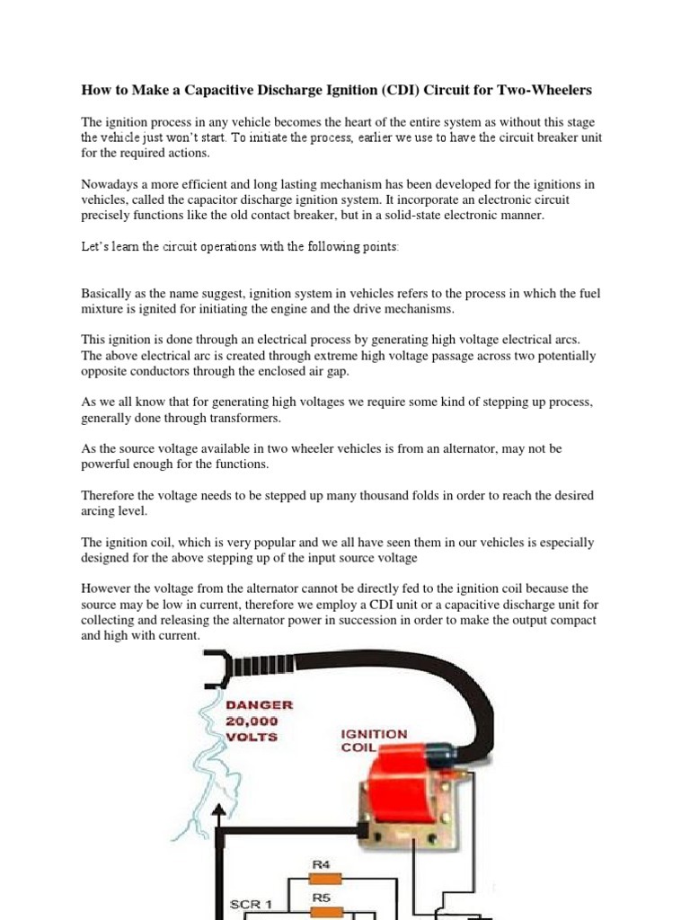 DIY Capacitive Discharge Ignition Guide | PDF | Ignition System | Capacitor