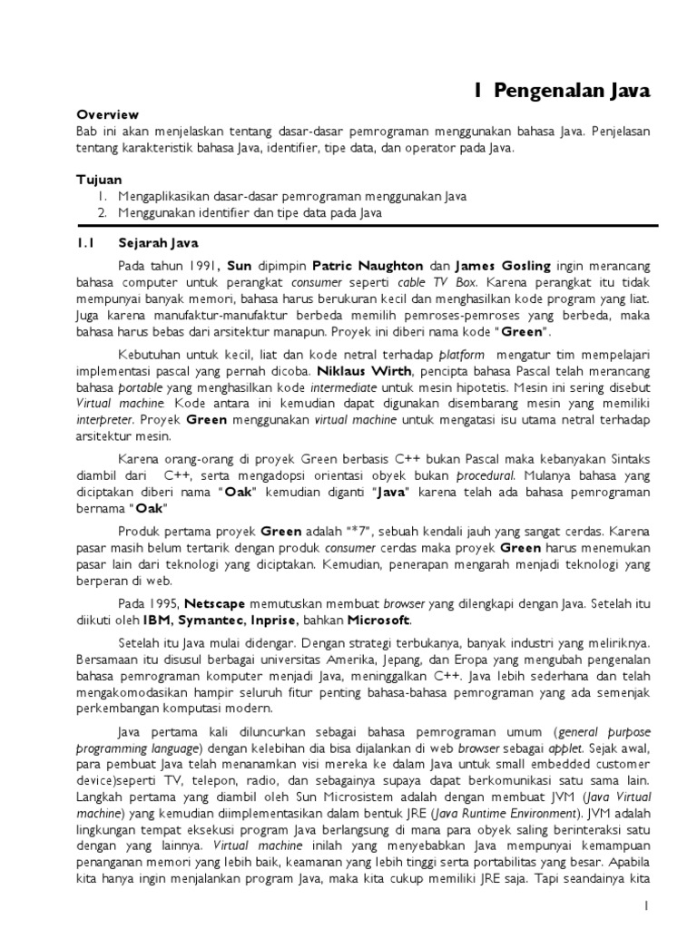 Dasar Pemrograman Java | PDF