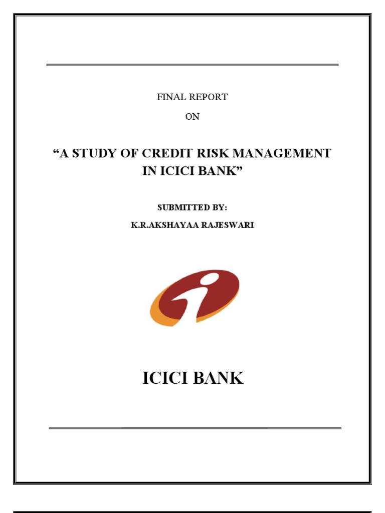 A Study of Credit Risk Management | PDF | Basel Ii | Credit (Finance)