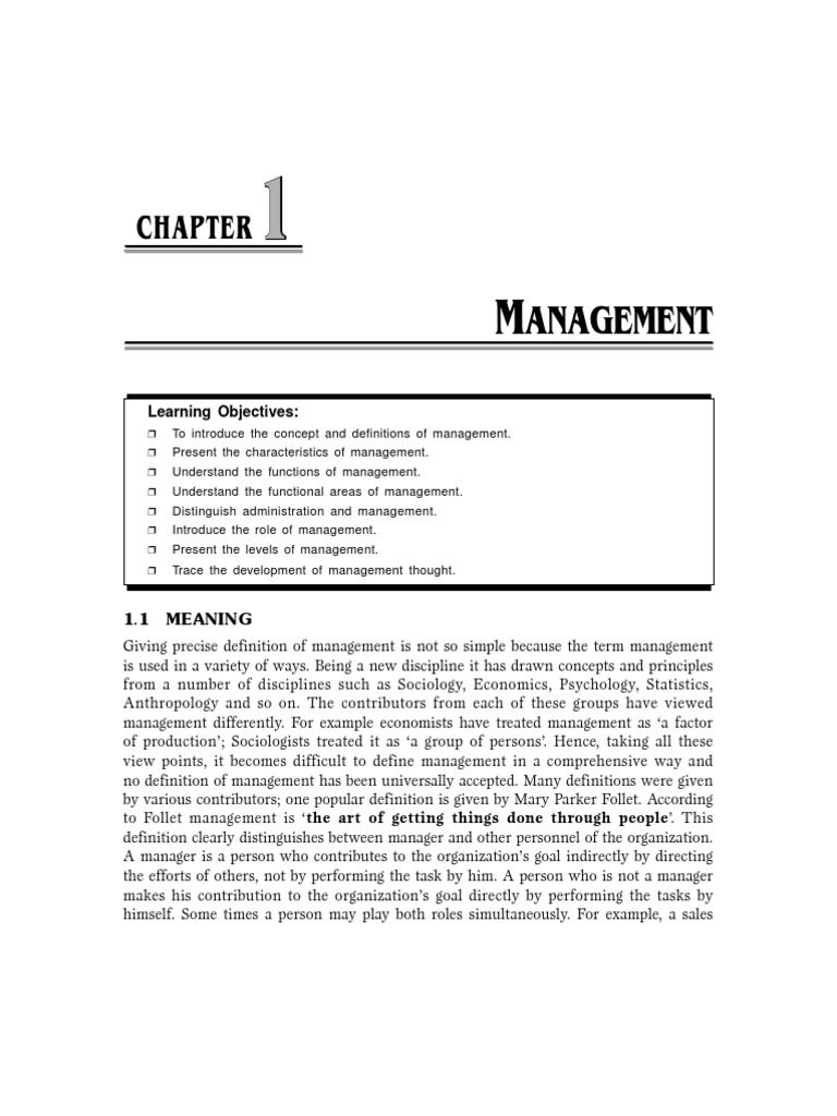 Characteristics of Management Explained | PDF | System | Science