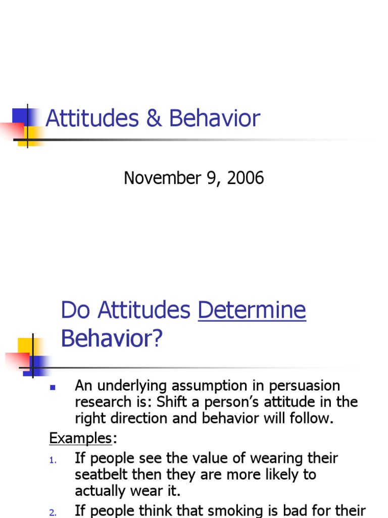 Attitudes Behavior | PDF | Attitude (Psychology) | Norm (Social)