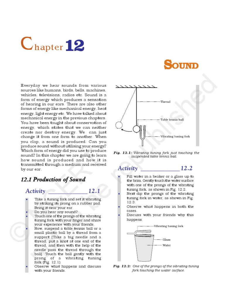 Ncert Physics - Sound | PDF | Hearing | Sound
