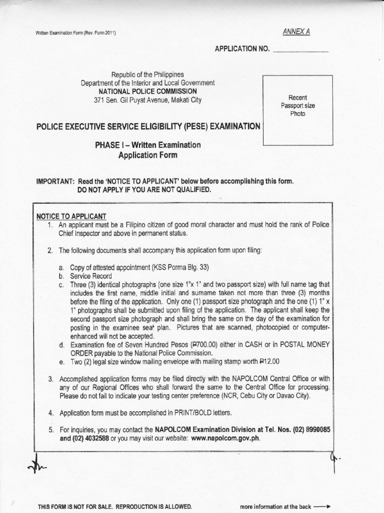 PESE Form 2013 | Mail | Government