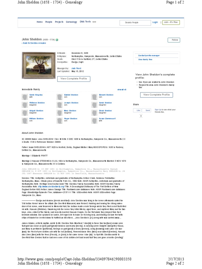 John Sheldon: View Complete Profile | PDF | Unrest