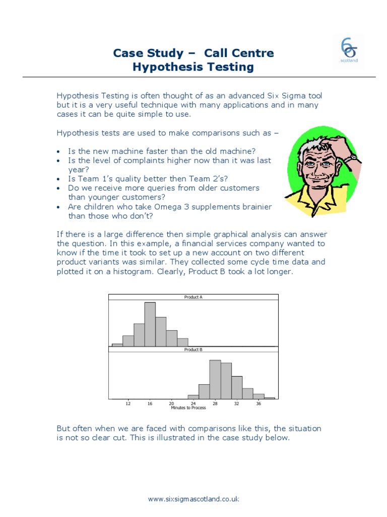 Case Study - Call Centre Hypothesis Testing | PDF
