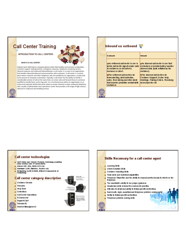 Call Center Training | PDF | Call Centre | Telecommunications