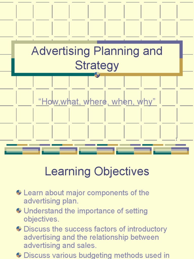 Advertising Planning and Strategy: "How, What, Where, When, Why" | PDF ...