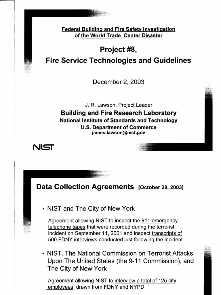 NY B4 NIST Timelines FDR - Entire Contents - Power Point - Fire Service ...