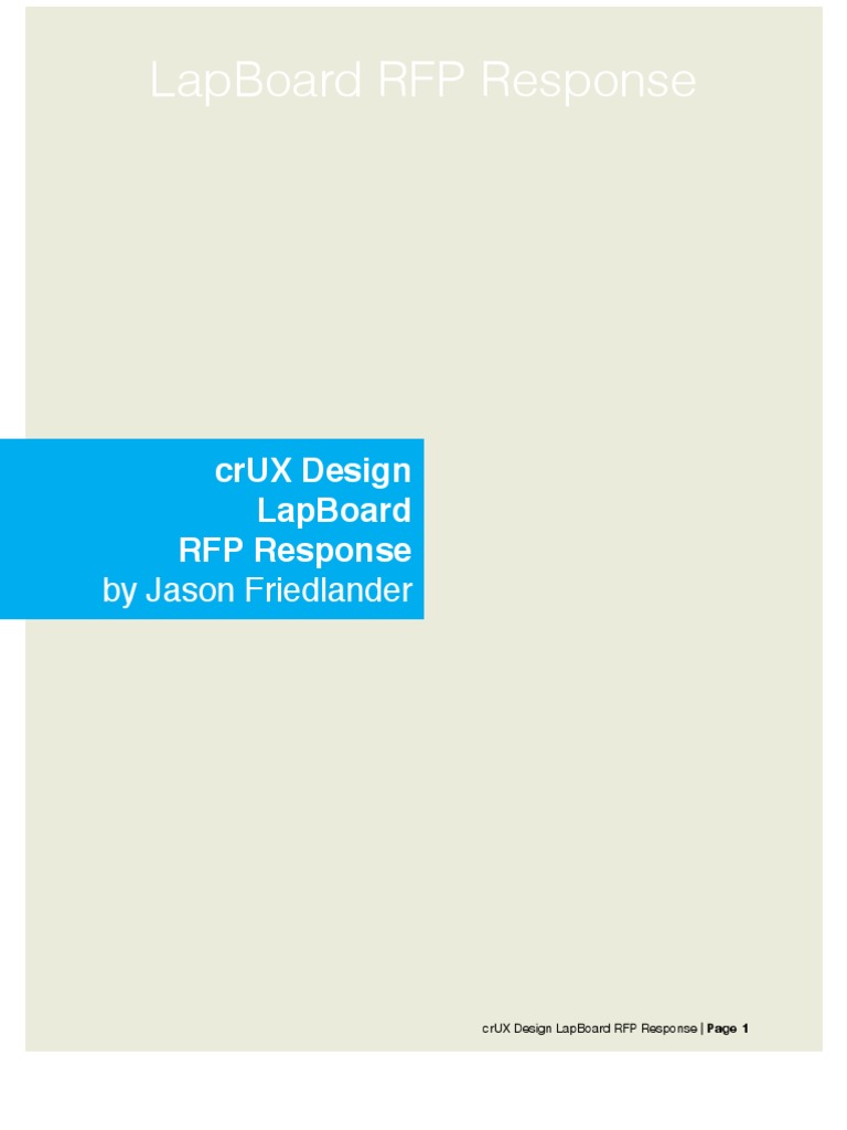 Sample RFP Response | PDF | Software Prototyping | Prototype