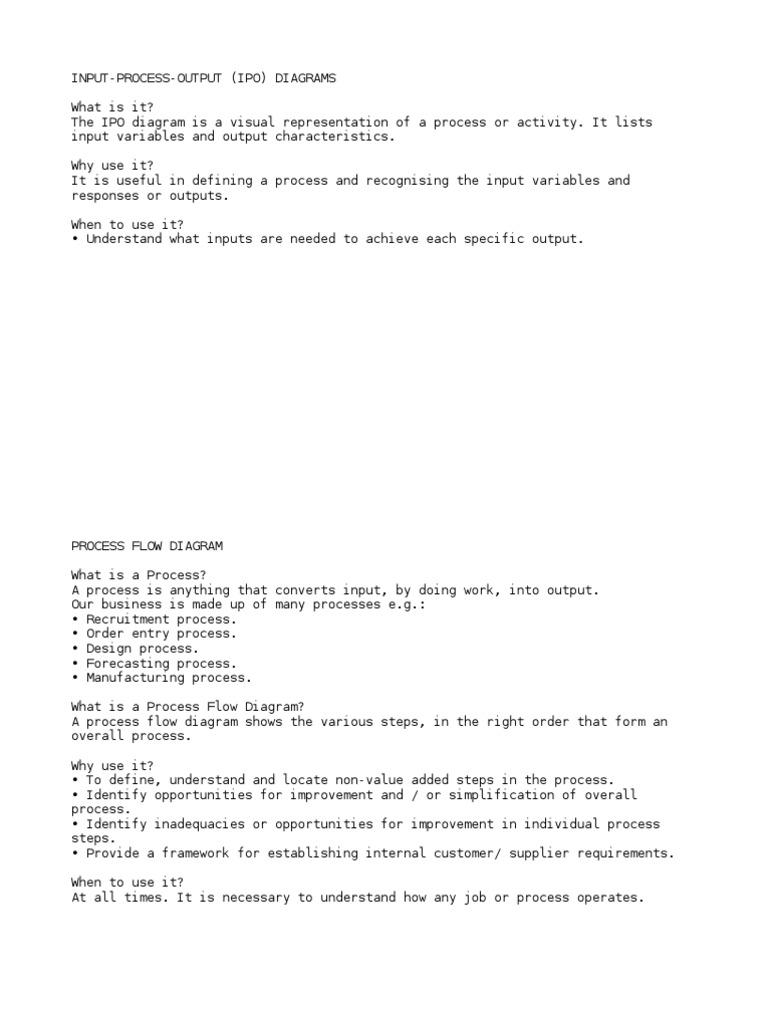 Input Process Output Ipo Pdf Systems Engineering Cognitive Science