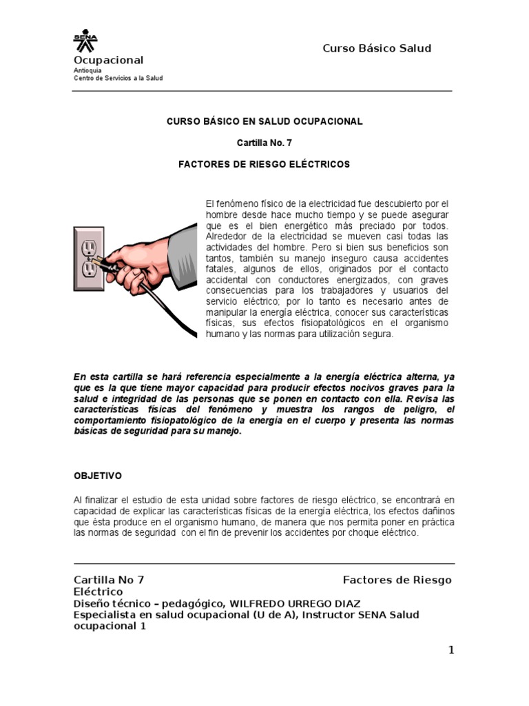 Factores De Riesgos Electricos Pdf