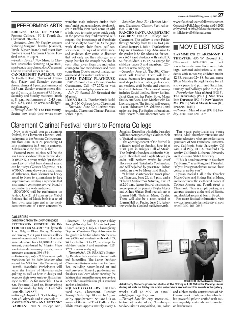 27courier 6.14.13 PDF | PDF | Performing Arts | Leisure