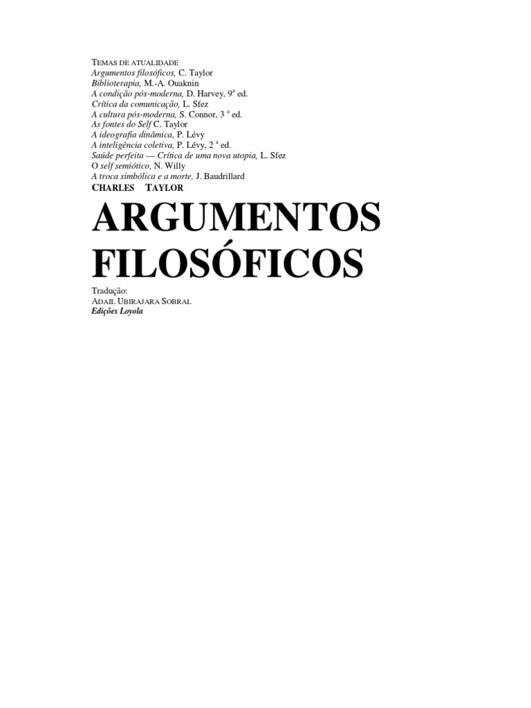 Argumentos Filosoficos | PDF | Immanuel Kant | Experiência