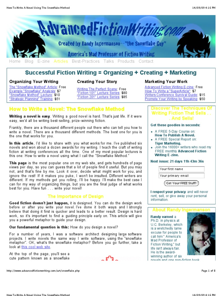 How To Write A Novel Using The Snowflake Method | PDF | Plot (Narrative ...