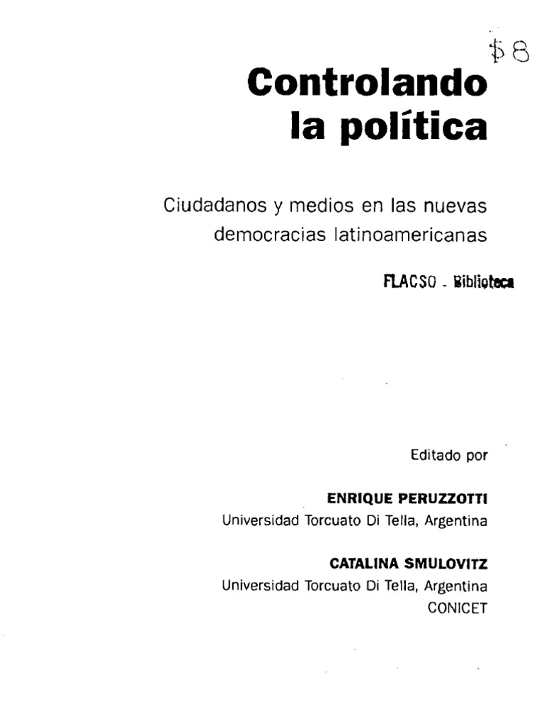 Enrique Peruzzotti y Catalina Smulovitz - Accountability Social. La Otra Cara Del Control | PDF ...