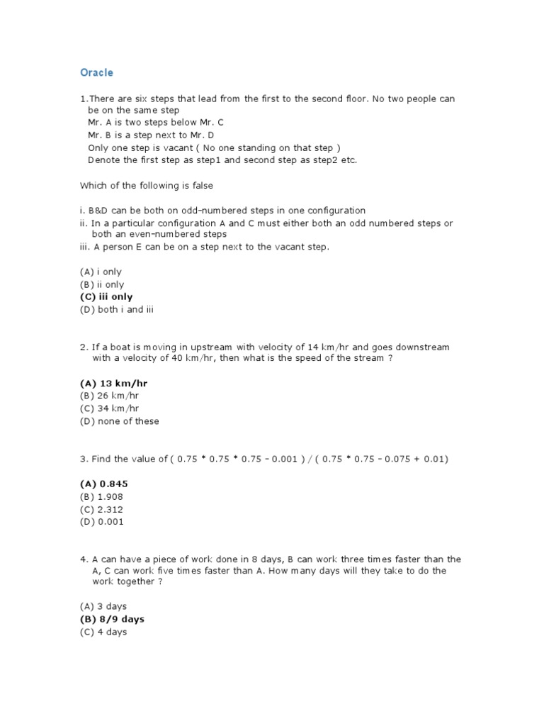 Oracle-Sample Paper 2 | PDF | Databases | Information Technology Management