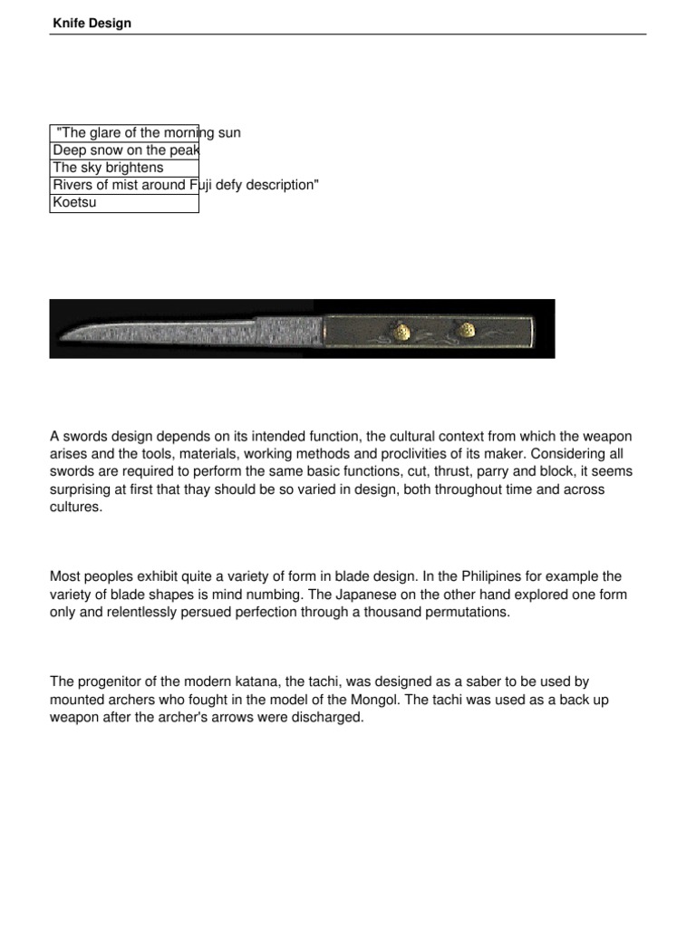 34 Knife Design | PDF | Blade | Sword