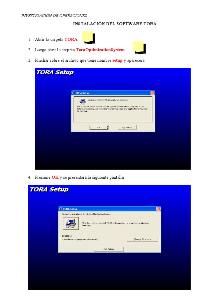 Instalacion Del Software Tora | PDF