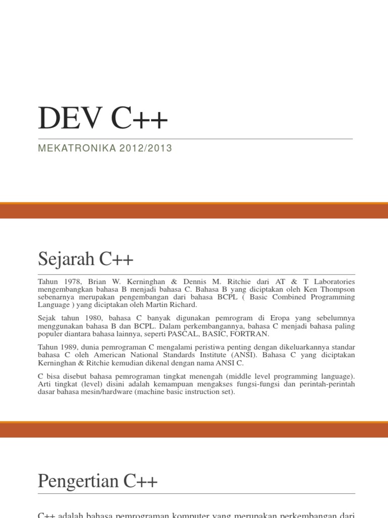 Pengenalan Dev C++ | PDF