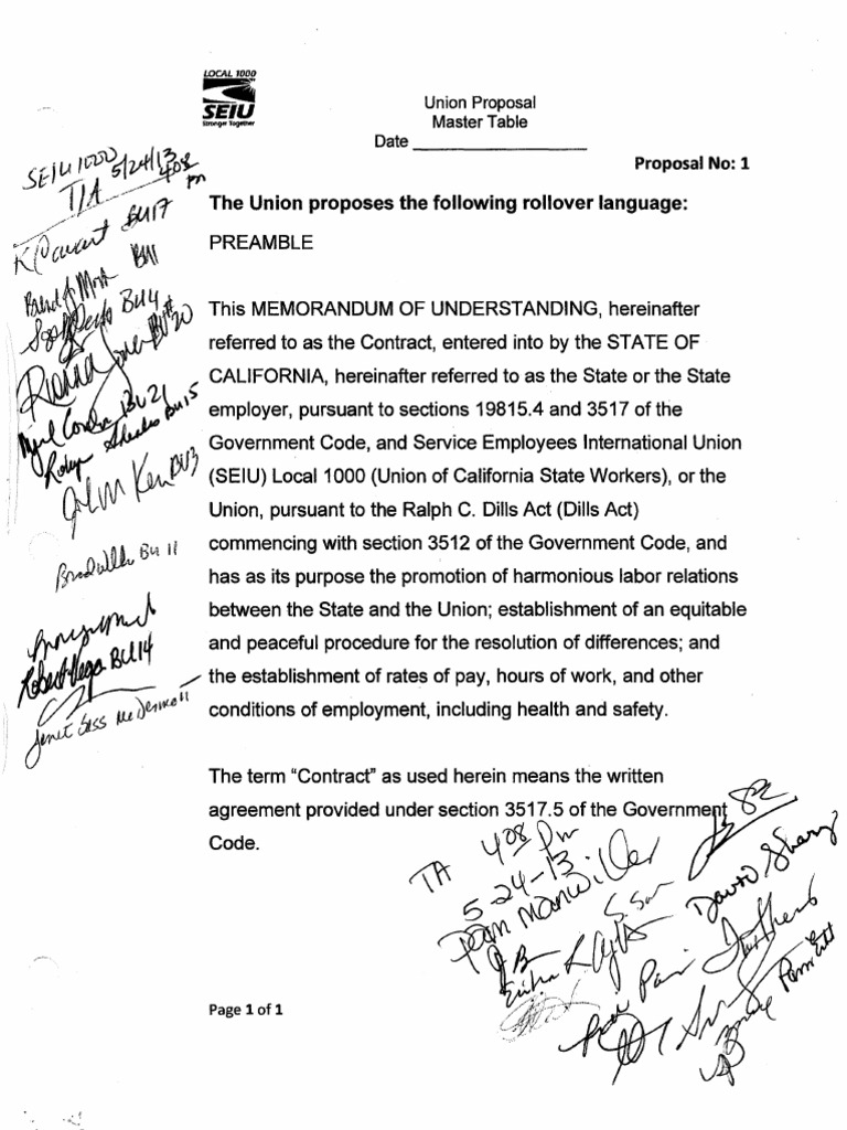 SEIU Local 1000 BU 1 memorandum of understanding, July 2, 2013 to July ...