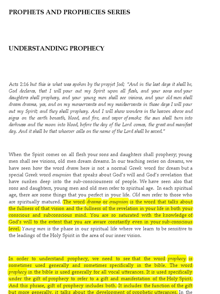 Understanding Prophecy Basics | PDF | Prophecy | Repentance