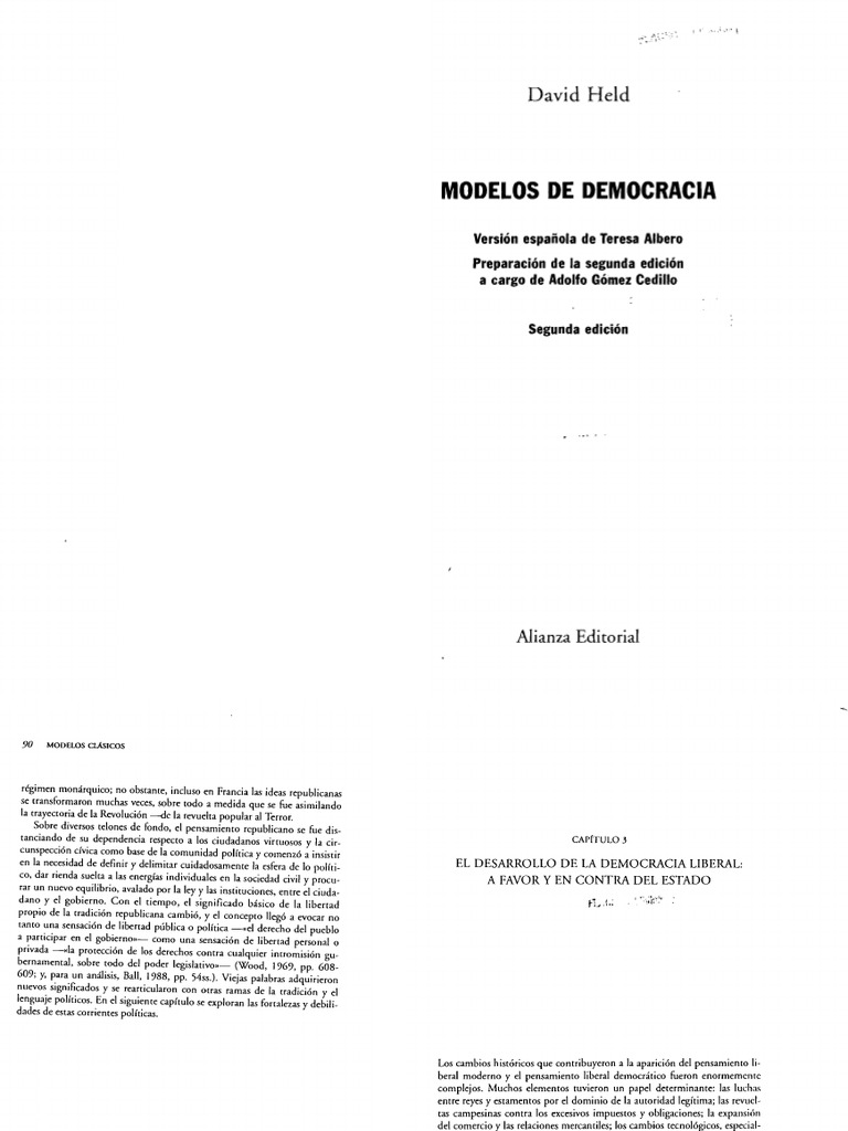 Modelos de democracia liberal | PDF | Liberalismo | John Locke