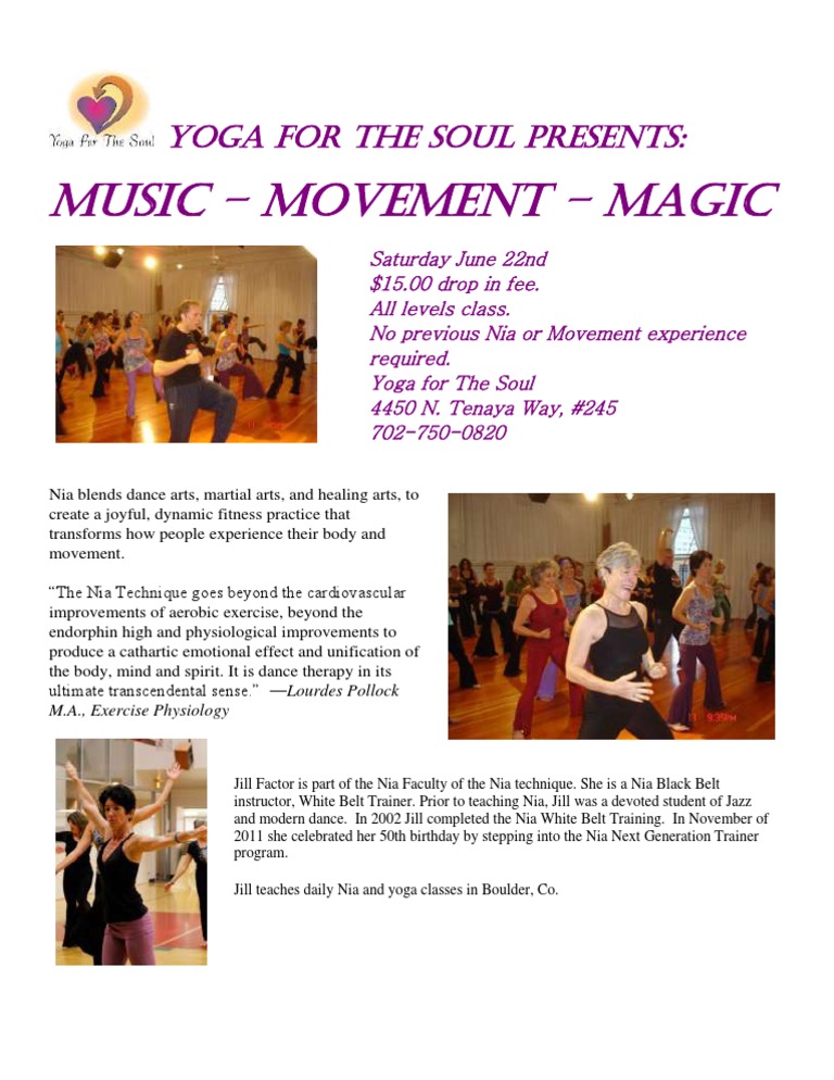 Nia Dance Class for All Levels | PDF | Self-Improvement