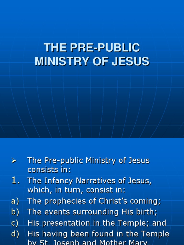 Theology 111 - The Pre-Public Ministry of Jesus Christ | PDF | Jesus ...