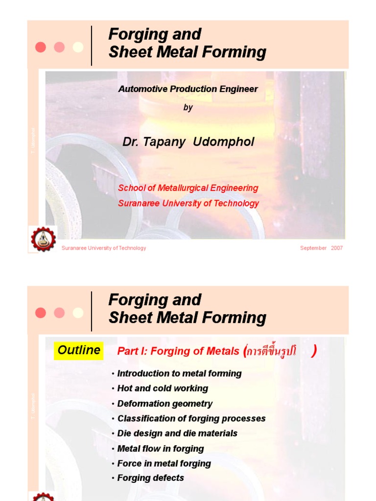Forging and Sheet Metal Forming | PDF | Forging | Sheet Metal