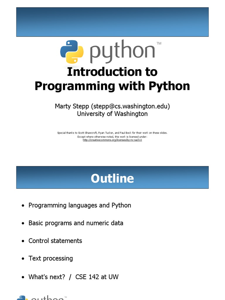 Introduction To Programming With Python | PDF | Python (Programming ...