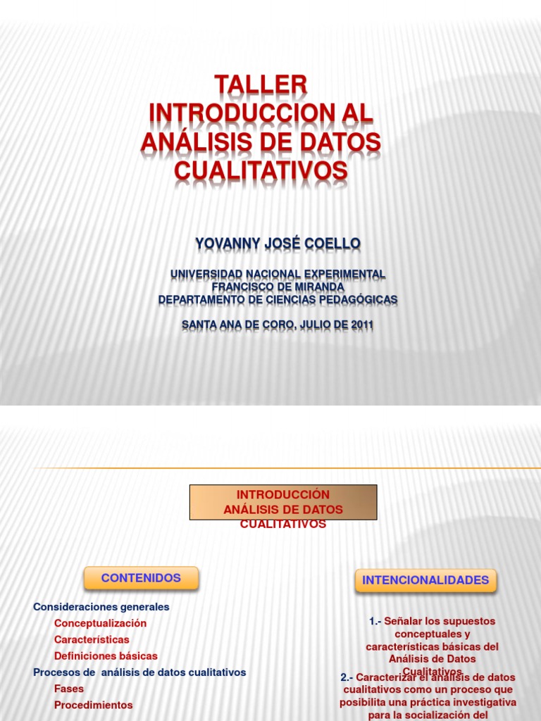 Taller Analisis de Datos Cualitativos | PDF | Science | Maestros