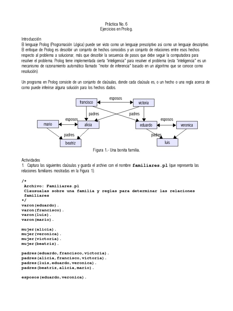 Ejercicios Prolog | PDF | Lenguaje de programación | Matemáticas Aplicadas