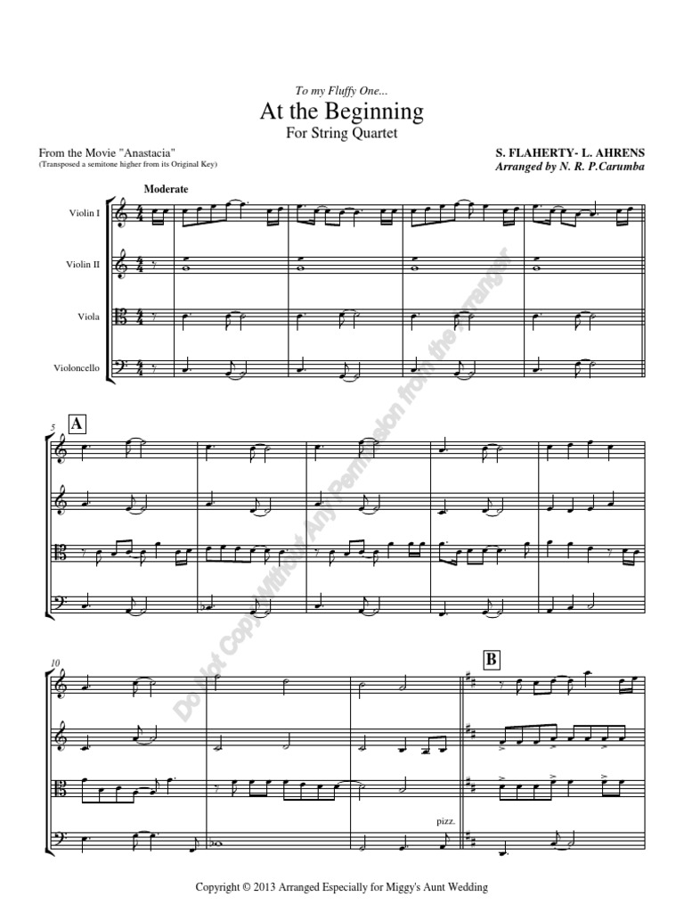At The Beginning FULL SCORE | PDF | Gaiaphones | Friction Musical ...