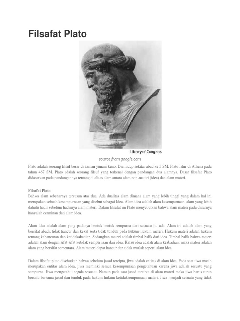 Filsafat PLATO | PDF