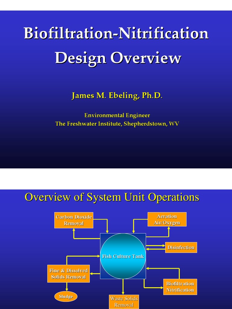 Overview of Nitrification Design in Aquaculture Biofiltration Systems ...